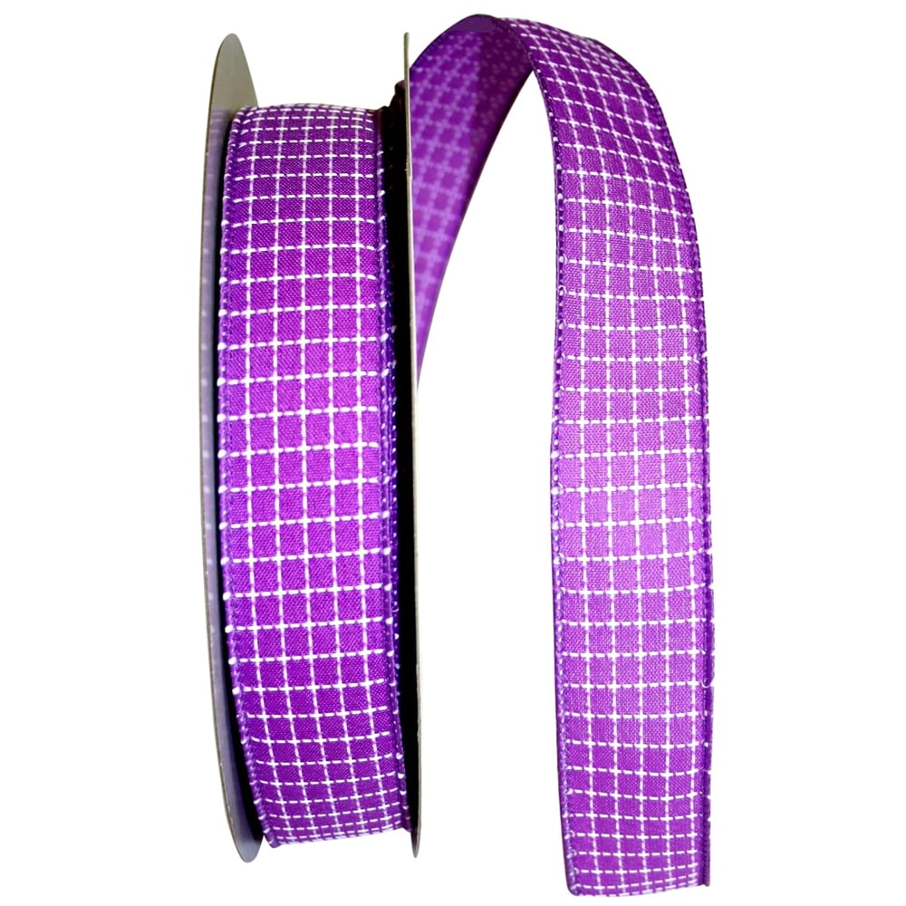 JAM Paper Saddle Linen Ribbon, 1.5 In x 50 Yards, 2/Pack, Purple ...