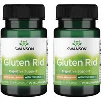 Swanson Gluten Rid with Tolerase G 100 mg 90 Veg Caps 2 Pack - Walmart.com