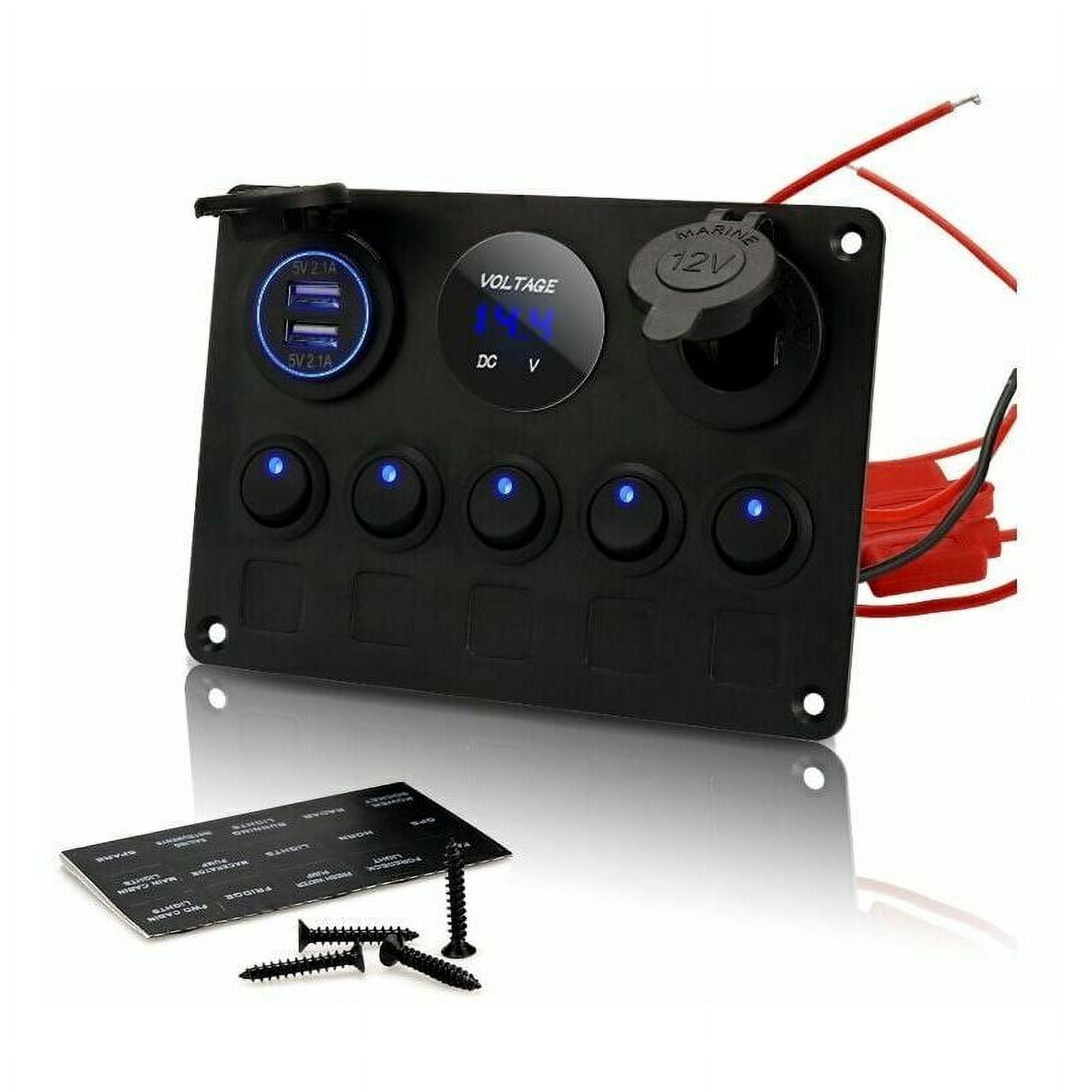 Panel de interruptor basculante de 5 bandas, impermeable, para coche ...