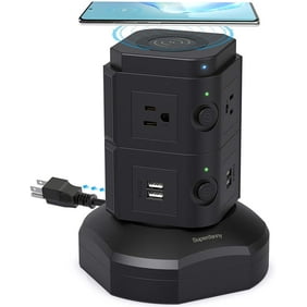 HOLSEM Power Cube Surge Protector 14 AC outlets, 3 Smart USB Ports (5V ...