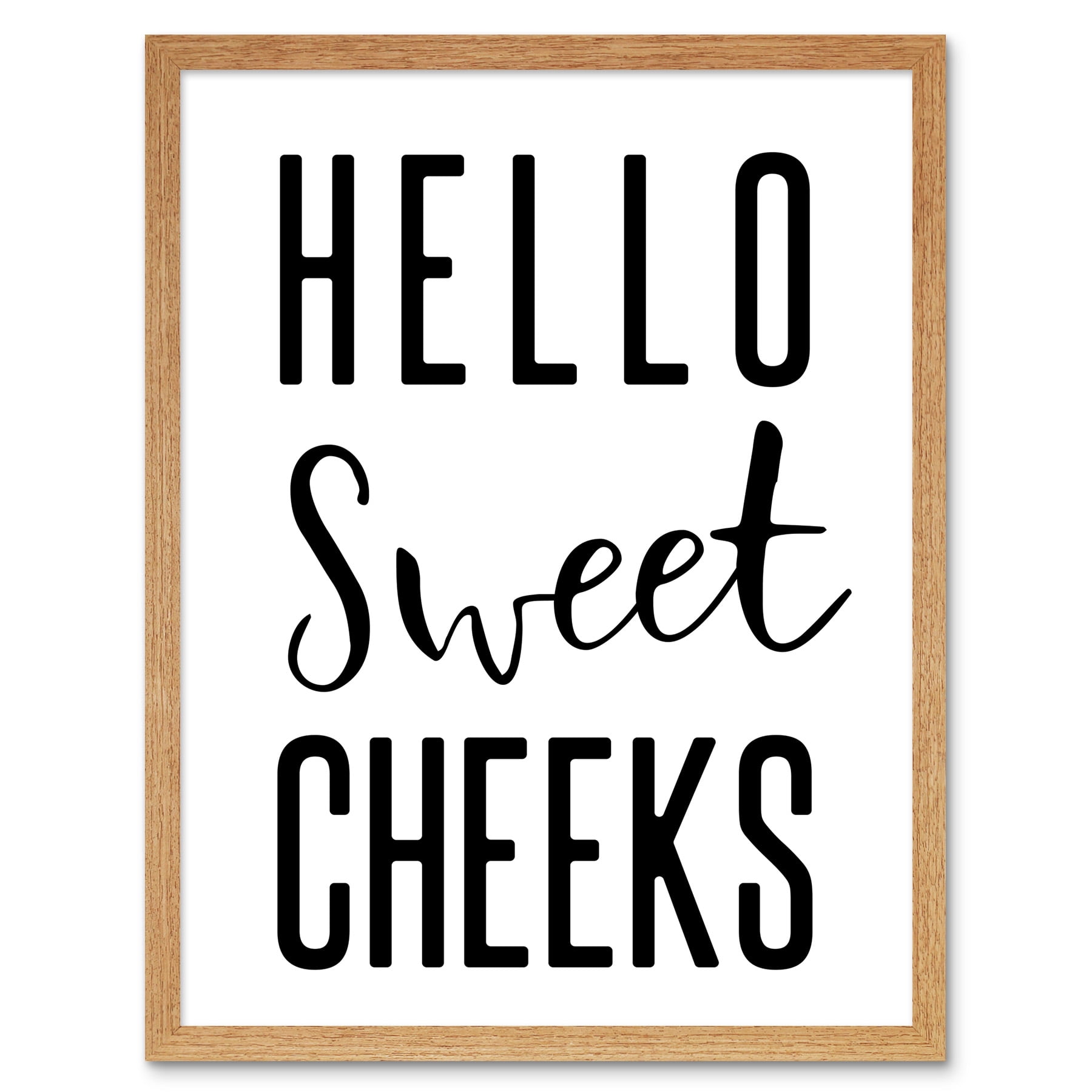 Funny Bathroom Wall Art Hello Sweet Cheeks Cheeky Toilet Sign Art Print ...