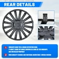 14" Set of 4 Black Wheel Covers Snap on Hub Caps Fit R14 Tire + Steel ...