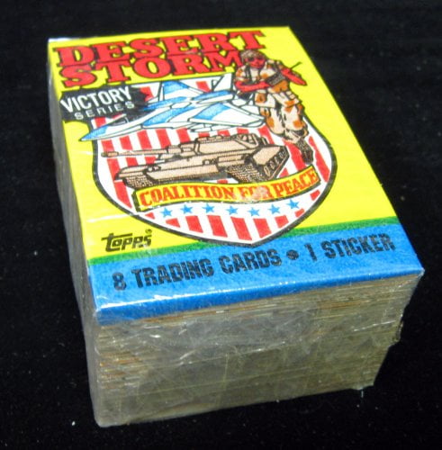 1991 Topps Desert Storm Wax Box 36 Packs with Stickers FREE SHIPPING ...