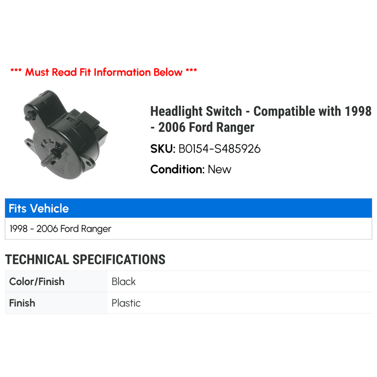 1966 Mustang Headlight Switch Headlight Switch Replacement For 1998 ...