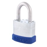 Brinks Laminated Steel 44mm Keyed Padlock with 1 1/8in Shackle ...