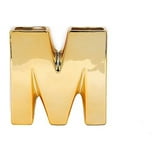 BalsaCircle 6" Gold M Metallic Letters Symbols Ceramic Flower Vase ...