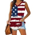 CHGBMOK Womens American Flag Tank Tops 4th of July Camo Tee Summer ...
