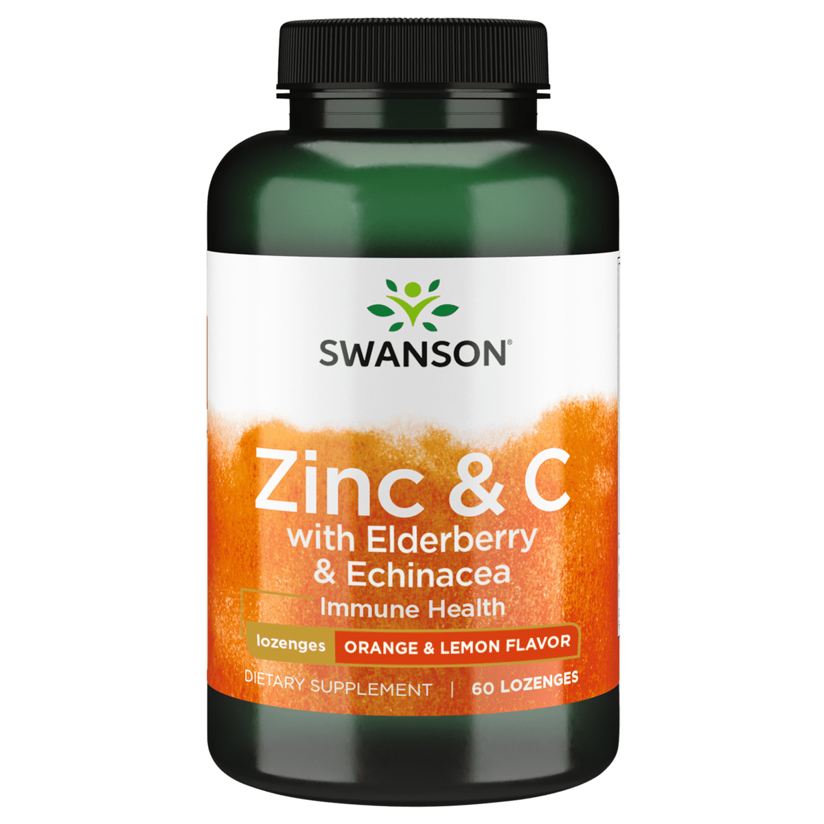 Swanson Zinc & C Lozenges w/ Elderberry & Echinacea-Orange & Lemon ...