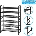 3-Tier Stackable Shoe Rack, Expandable & Adjustable Shoe Shelf Storage ...