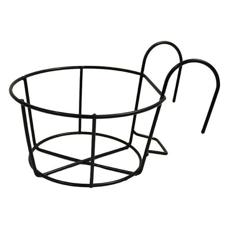 5 Pieces Iron Railing Flower Rack Round Shape Rail Shelf Potted Plants ...