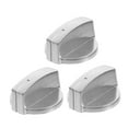 BESTYASH 3Pcs Plated Silver Stainless Steel Oven Range Knobs Universal ...