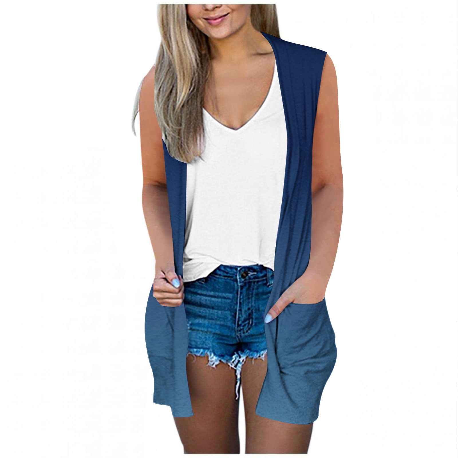 Click here for Uamvsh Womens Trendy Sleeveless Cardigans Loose Fi... prices