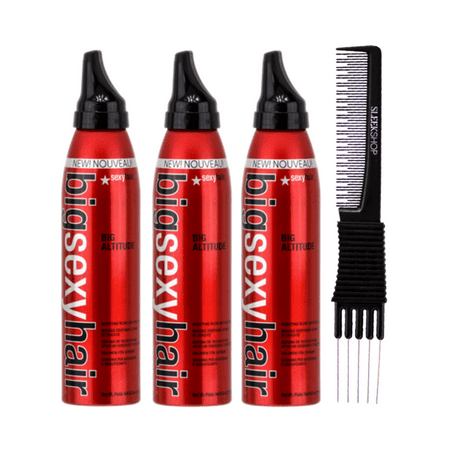 Big Sexy Hair Big Altitude Bodifying Blow Dry mousse (6.8 oz) with SLEEKSHOP Teasing Comb Pack ...