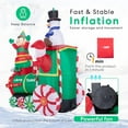 Ayieyill 6 x 5ft Pre-Lit Christmas Inflatables, Santa on Train Outdoor ...