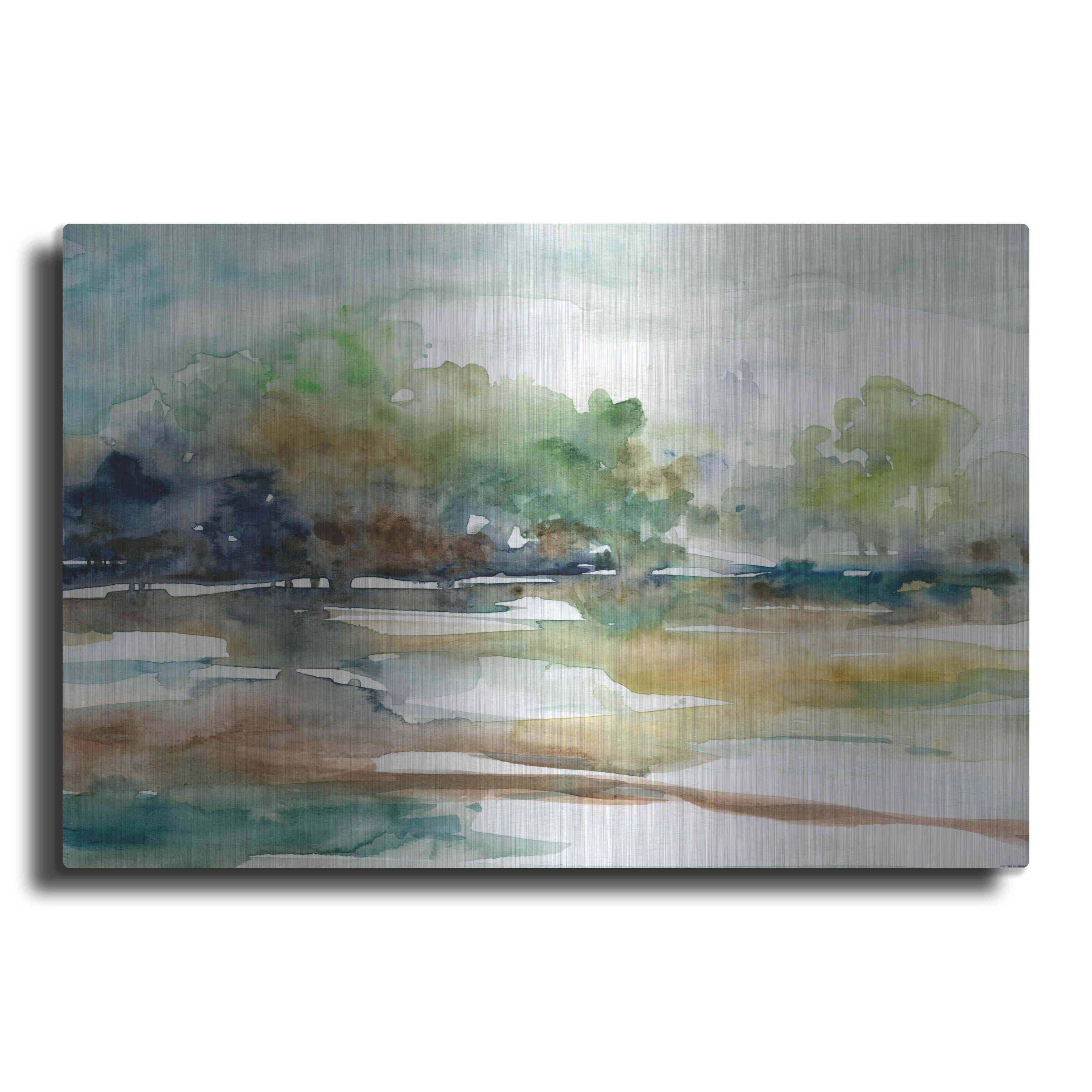 Luxe Metal Art 'Tree Line 1' by Jadei Graphics, Metal Wall Art, 16"x12 ...