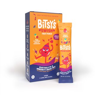 Bitsy's Swish Blue Raspberry Electrolyte and Immunity Sports Drink Mix ...