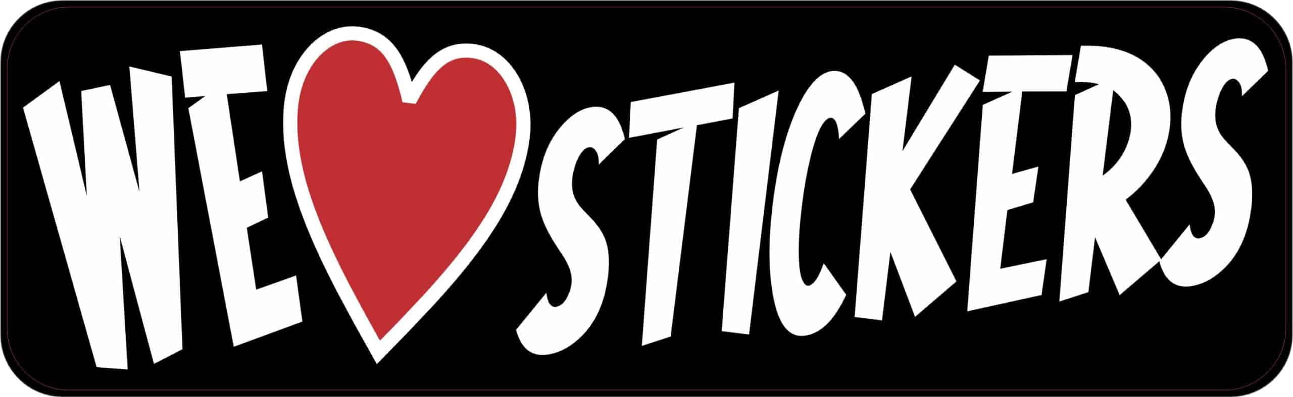 StickerTalk We Love Stickers Vinyl Sticker, 10 inches x 3 inches ...