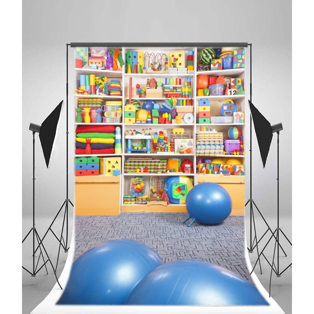 MOHome Polyester Fabric Toy Store Backdrop 5x7ft Photography Backdrop ...