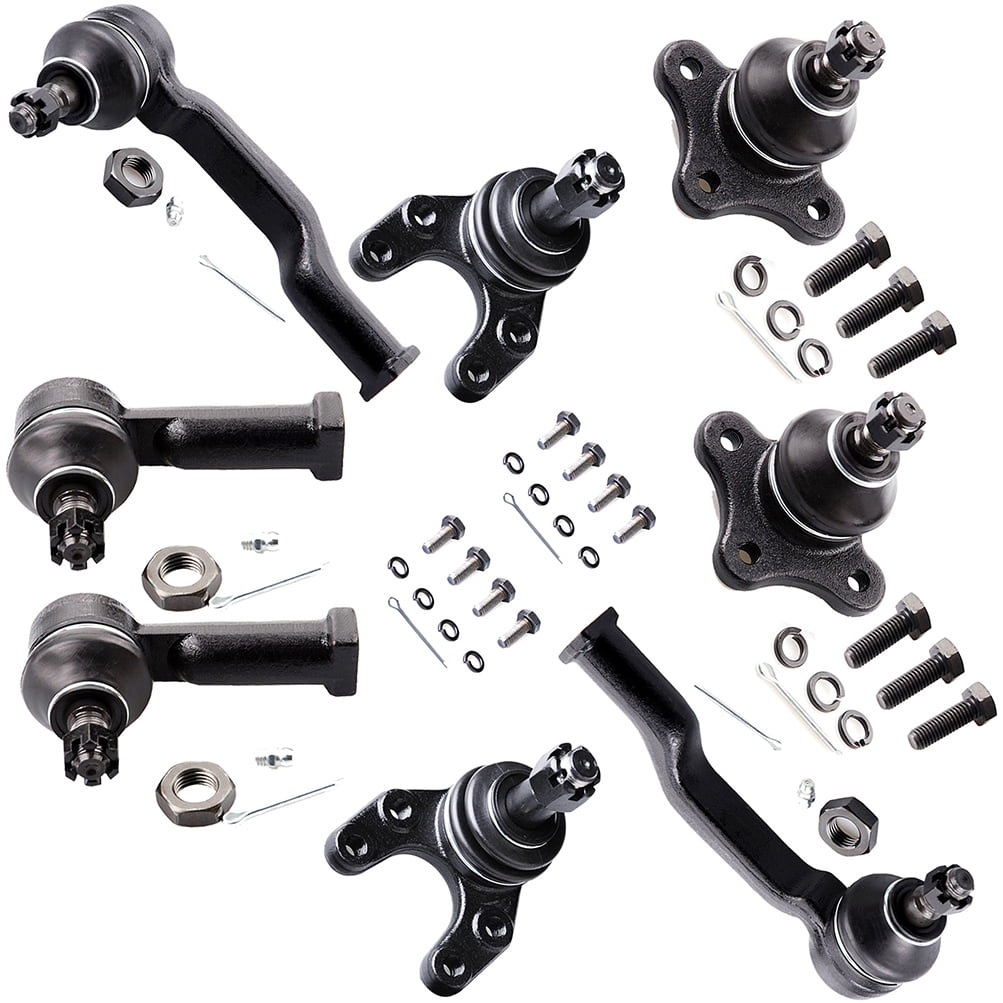 Scitoo 8PC Upper Lower Ball Joints and Inner Outer Tie Rod Ends Front Suspension Part Kit Fit ...
