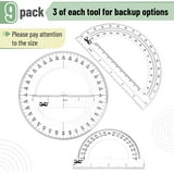 Mr. Pen- Protractor, 9 Pc Protractor Set, Protractor Ruler - Walmart.com