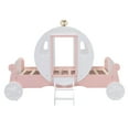 Churanty Twin Size Princess Bed for Girls, Wood Princess Carriage Bed ...