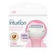 Schick Intuition Advanced Moisture Women's Razor Refills, 3 Ct, Lather ...