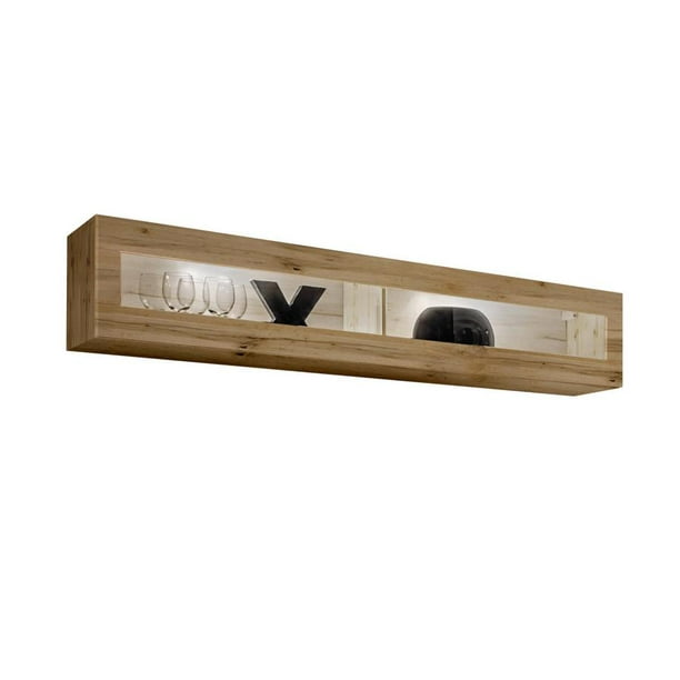 Fly Modular Wall Mounted Floating Media Cabinet (Type-51) Oak - Walmart.com
