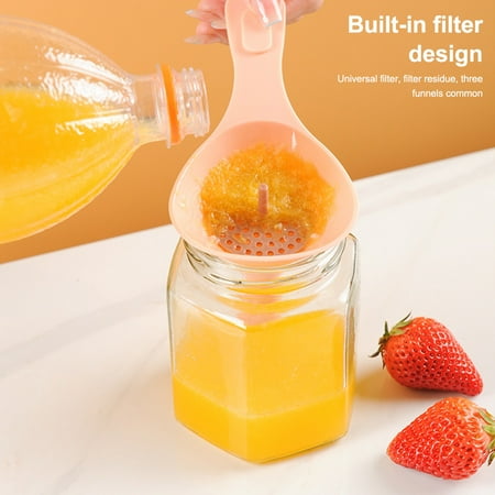 Pack of 4 Kitchen Funnels Wide Mouth Dispenser Dosing Cereals Funnel ...