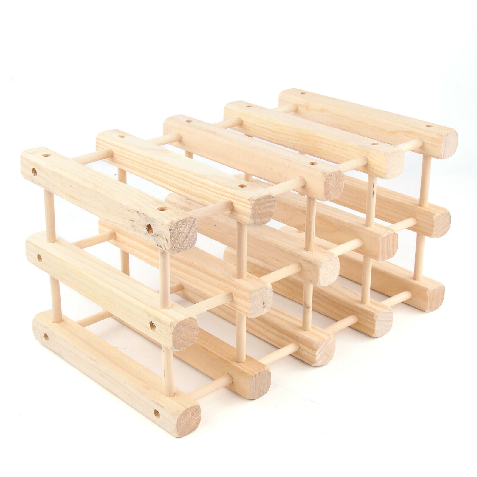 Display Stand Collapsible Solid Wood Wine Rack Table Rustic Bottle ...