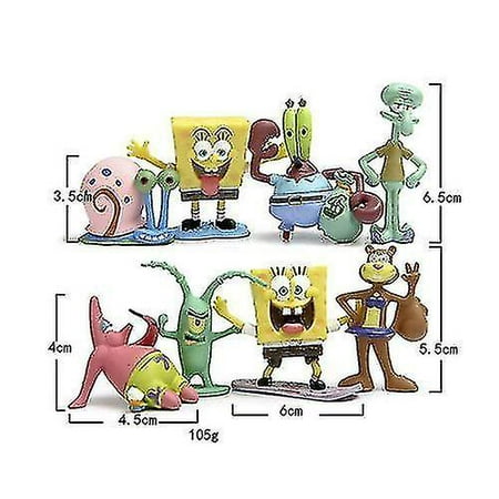 Set Of 8 Spongebob Squarepants Carlo Tentacle Patrick The Starfish Sand ...