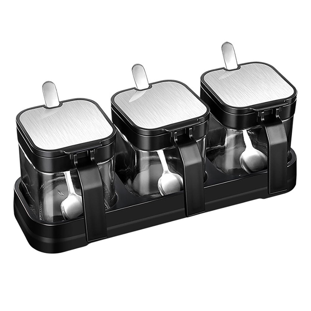 Click here for Generic Glass Storage Jars Spice Containers Set Wi... prices