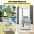 VEVOR Outdoor Towel Rack Pool Towel Rack 5 Bar Trapezoidal White ...