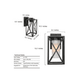 1-Light Modern Farmhouse Black Outdoor Wall Lantern Sconce Decorative ...