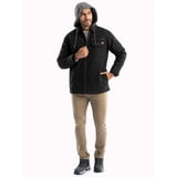 Wrangler Workwear Men's Quilted Lined Work Shirt Jacket with Hood, Size ...
