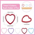 30Pcs 5 Colors Paint Spraying Iron Split Rings Double Loops Jump Rings ...