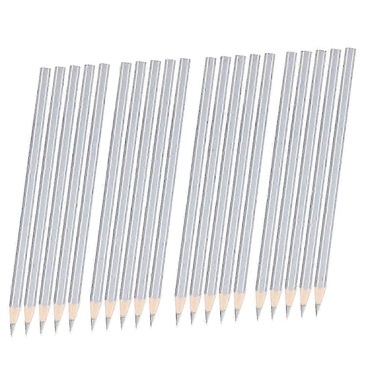 20 Pack Welders Pencil Metallic Silver Marking Pencil for Workers ...