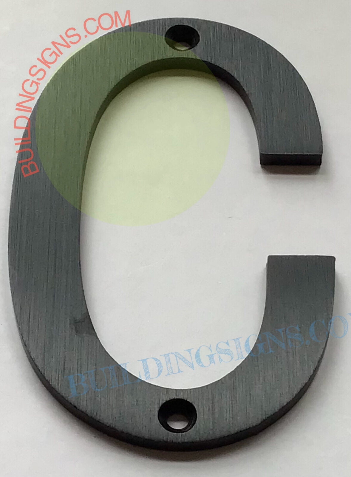 Apartment number C Sign ( Black Aluminium, 3 inch)-Floating Mount ...