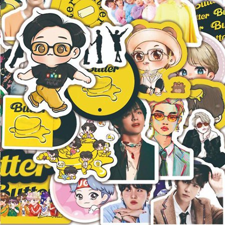 Kpop Sticker Set Butter Album Cute Boy Kawaii Idol Korean Cartoon ...