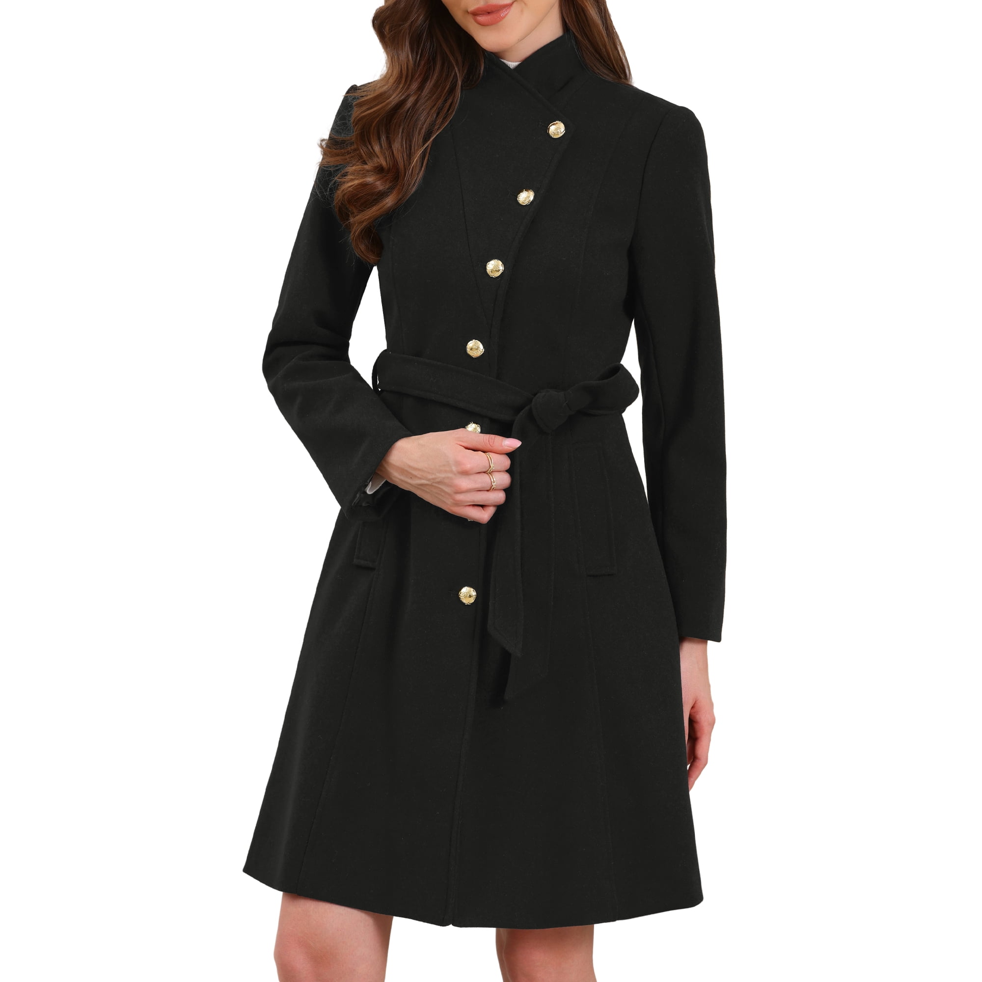 Click here for Inspire Chic Pea Coat For Women Winter Stand Colla... prices