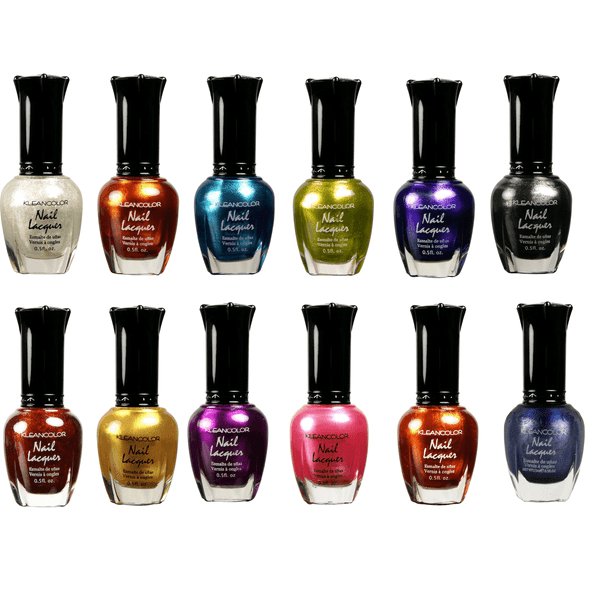 Kleancolor Nail Polish - Awesome Metallic Full Size Lacquer Lot of 12 ...