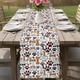Dog Claws Table Runner - 70 Inch Long Pet Cat Cartoon Cute Animal Bone ...