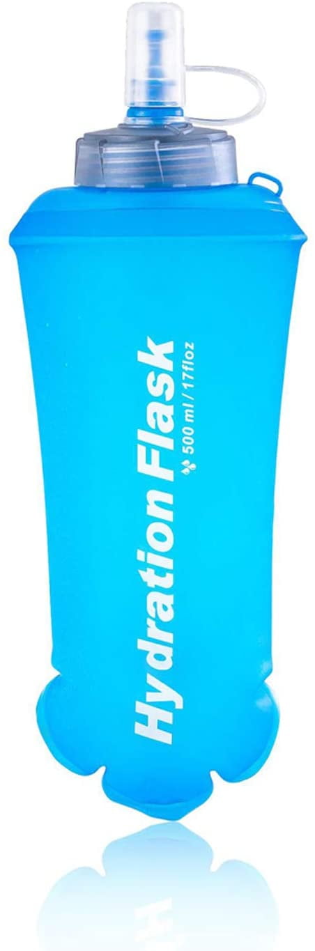 Emoly Folding Water Soft Flask Collapsible BPA Free TPU Water Bottle ...