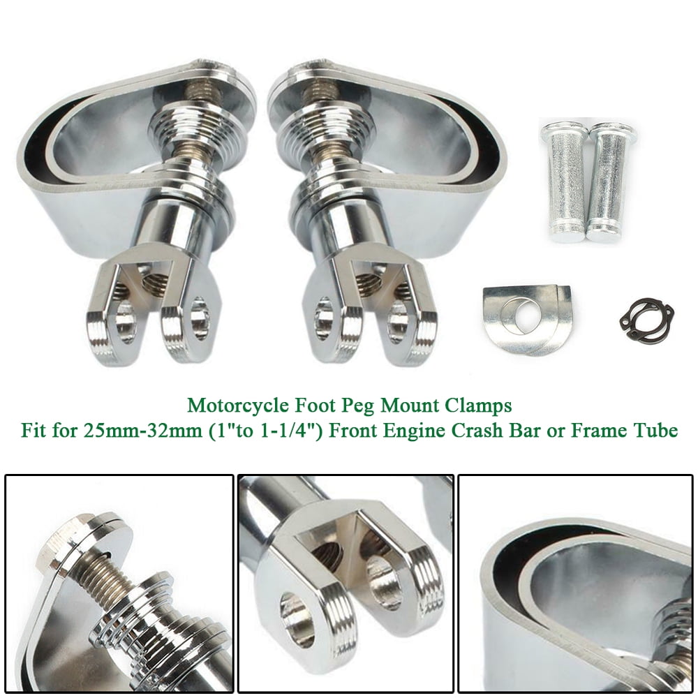 ALLTIMES Motorcycle Foot Peg Mount Clamps, Fit for 25mm-32mm (1"to 1-1/ ...