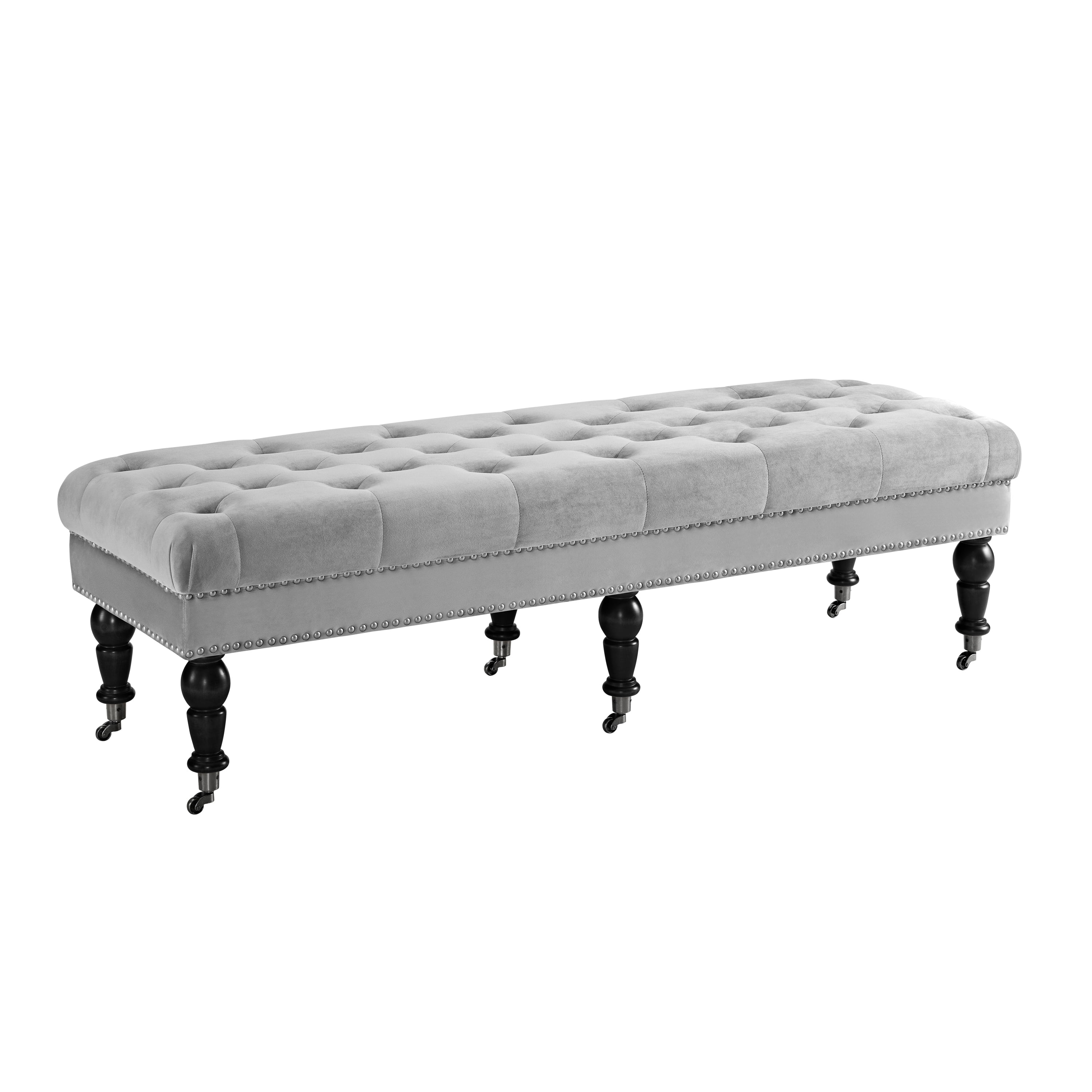 Linon Isabelle Velvet Tufted Bench, Multiple Sizes and Colors - Walmart.com