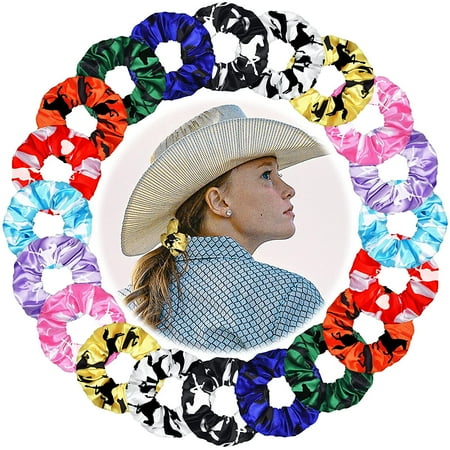 20 Pieces Horse Hair Scrunchies Silky Satin Elastics Horse Hair Ties ...