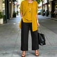 3 Piece Everyday Wear Trousers Outfit for Women Casual Ready Set Solid ...