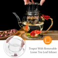 Enamel Glass Flower Tea Pot With Removable Loose Tea Leaf Infuser Tea ...
