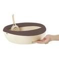 Richell PAW TRAX Top Open Cat Litter Pan in Brown, Easy Clean Cat ...