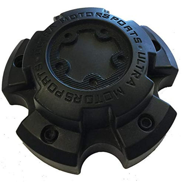 Ultra 5 Lug Matte Black Wheel Center Cap (Qty 4) p/n # 89-9855 with ...