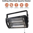 1,500-Watt Ceiling Mounted Dual Quartz Radiant Heater with 90-Degree ...